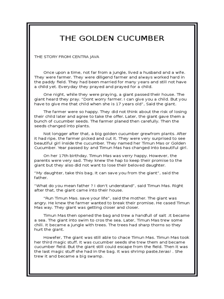 The Golden Cucumber | PDF