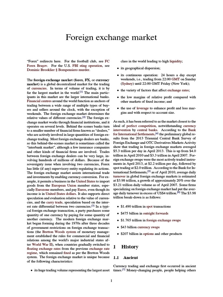 Understanding the Foreign Exchange Market | PDF | Foreign Exchange ...