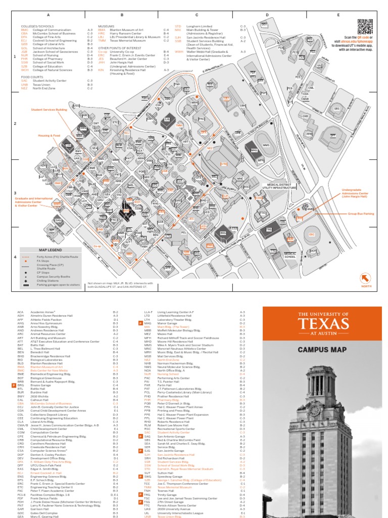 Scan The or Visit To Download UT's Mobile App, With An Interactive Map ...
