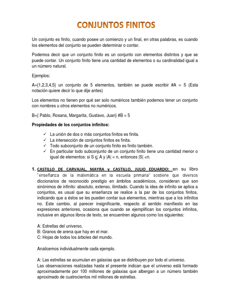 Conjunto Finito y Disjunto - No Disjunto | Conjunto (Matemáticas ...