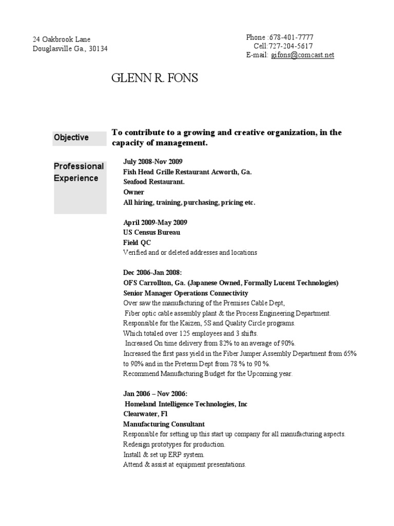 Glenn R Fons Management 2009 | PDF | Wisconsin | Enterprise Resource ...