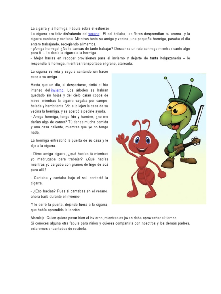 La Cigarra y La Hormiga | Color | Rojo