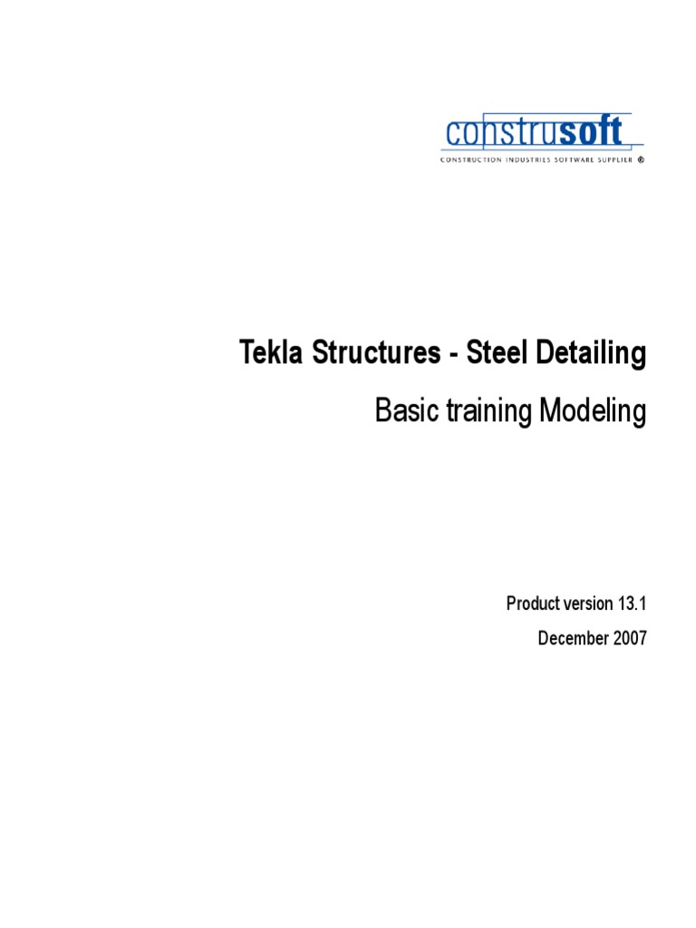 Tekla Steel Detailing Basic Training Modelling | PDF | Icon (Computing) | Computer File