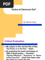 Dulce Et Decorum Est Revision PDF | PDF | Unrest