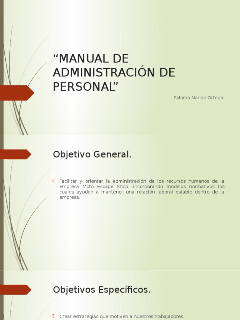 Manual de Administración de Personal | Recursos humanos | Contador