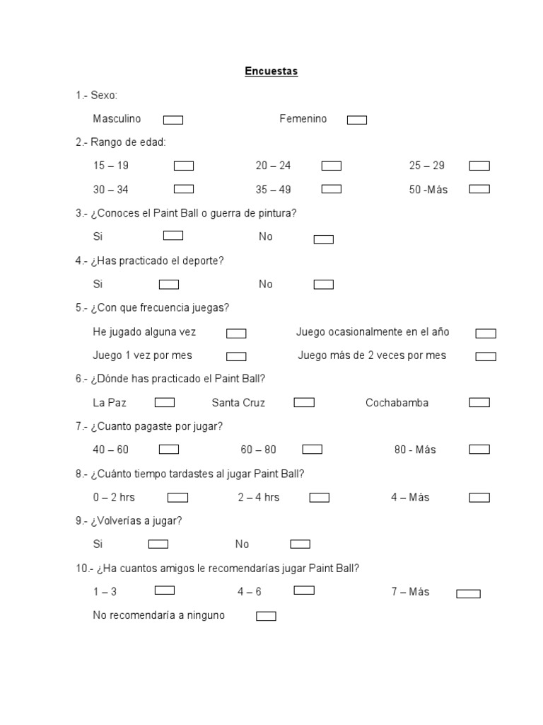 Encuestas | PDF | Deportes y recreación