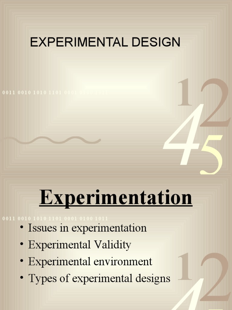 Exp Design | PDF | Validity (Statistics) | Experiment