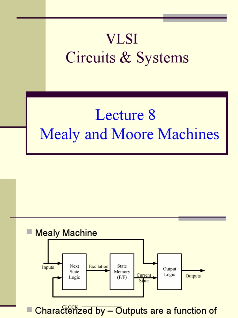 Lecture 8 Mealy and Moore Machines | PDF