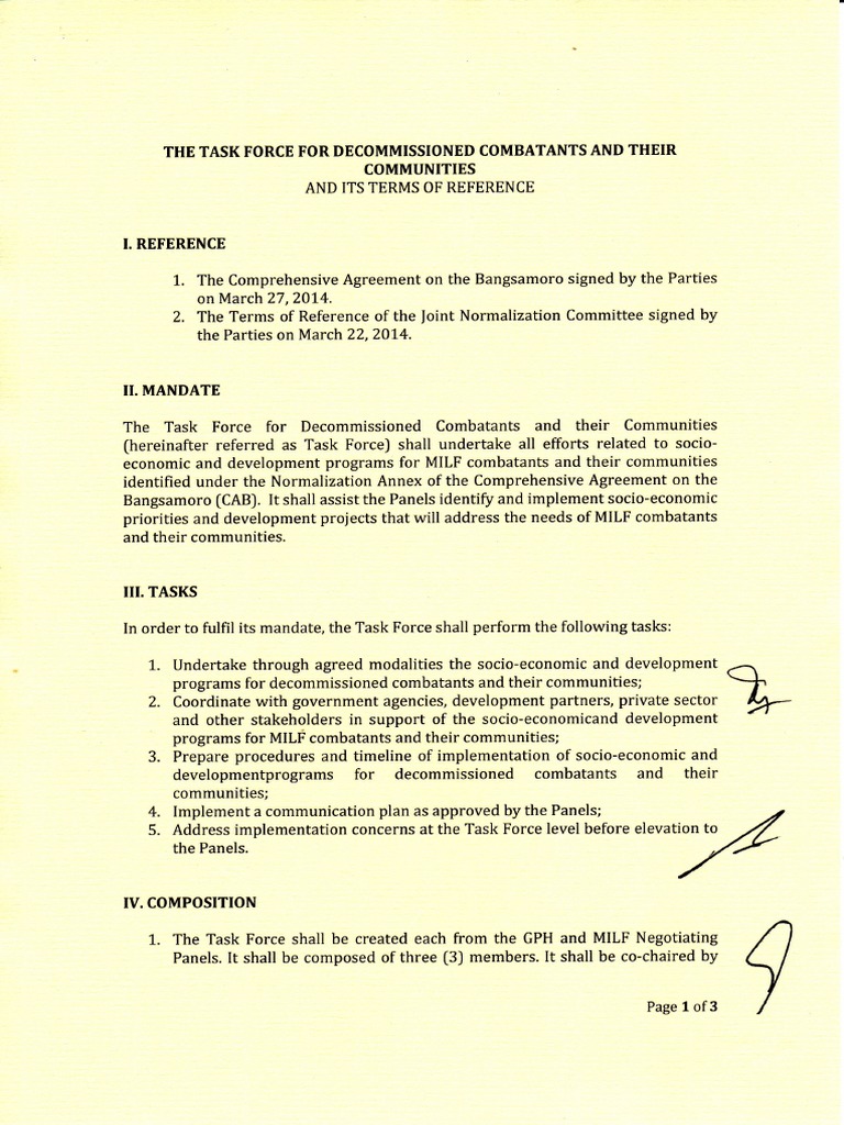 Task Force for Decommissioned Combatants | PDF | Government | Business