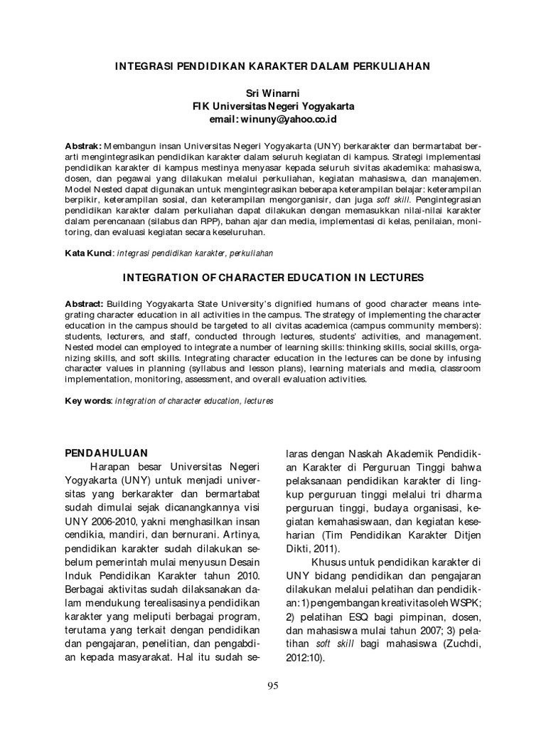 Jurnal Pendidikan Karakter | PDF