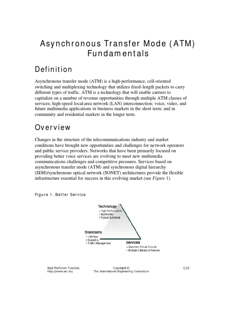 Asynchronous Transfer Mode (ATM) Fundamentals: Figure 1. Better Service ...