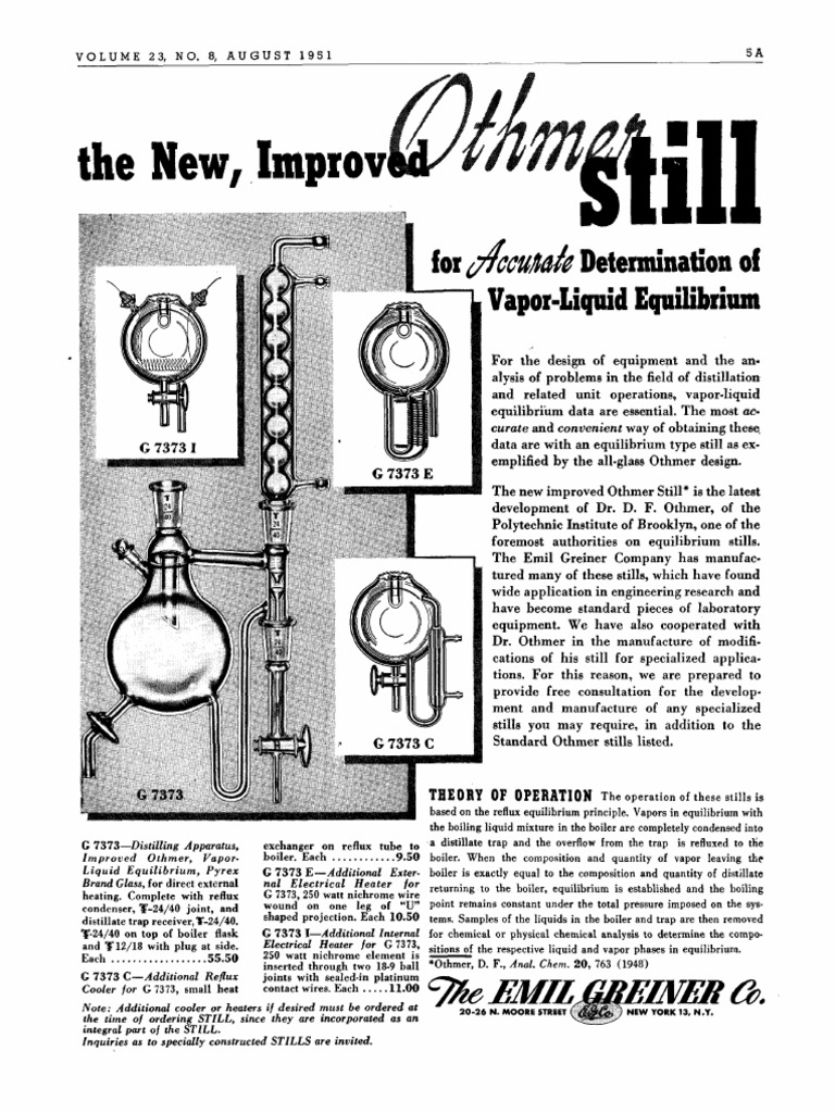 VLE Setup | PDF | Distillation | Chemistry