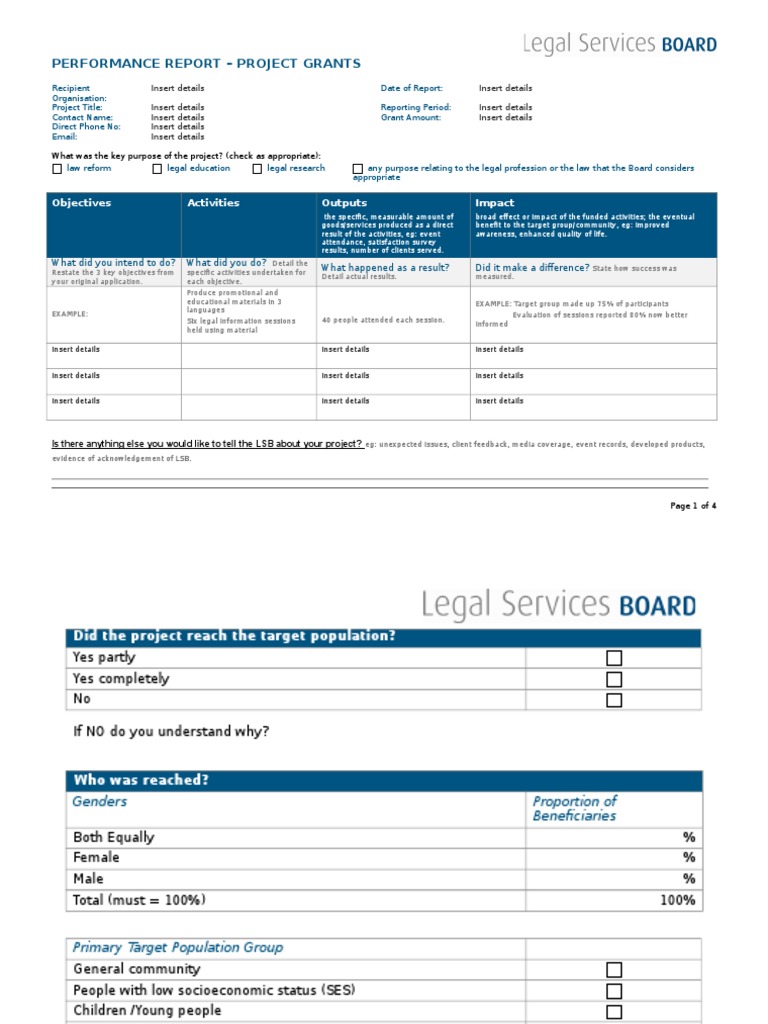 Project Grants Acquittal Form | PDF | Grant (Money) | Target Audience