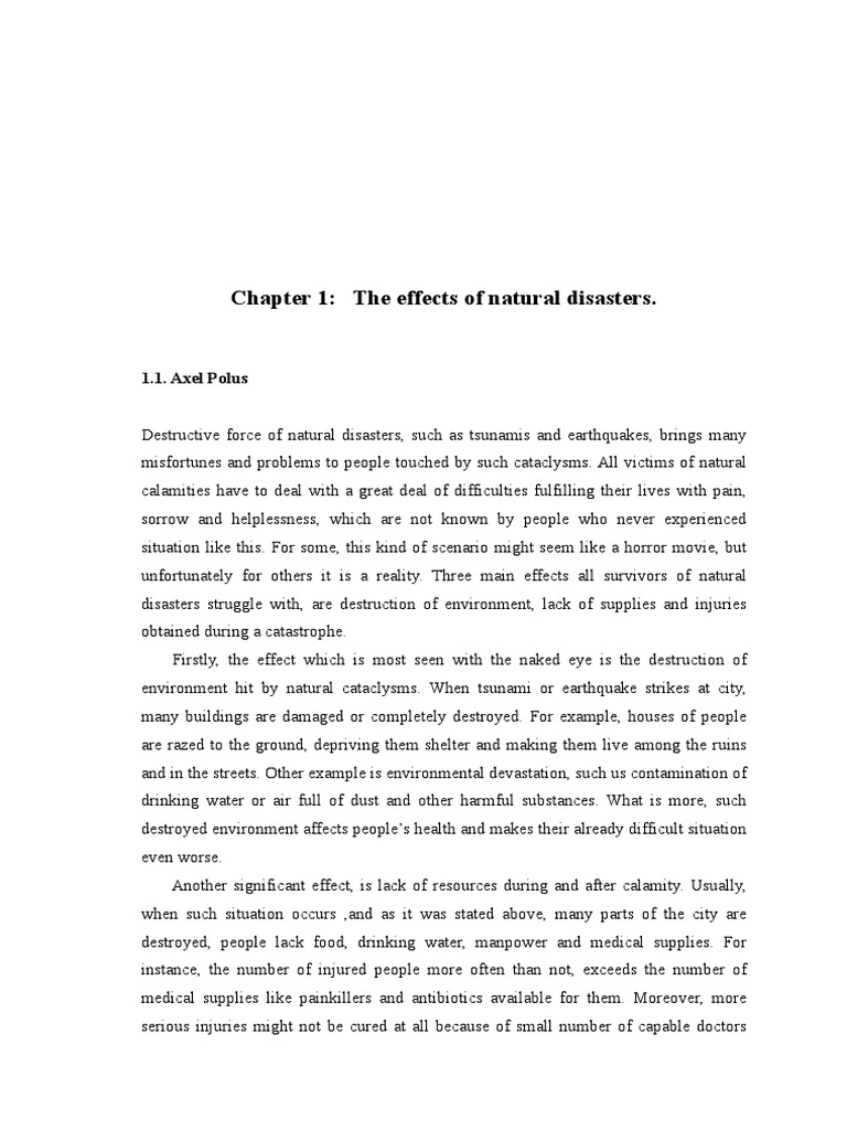 The Effects of Natural Disasters | PDF | Global Catastrophic Risk ...