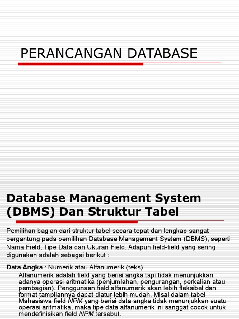 Perancangan Database Modul 07 | PDF