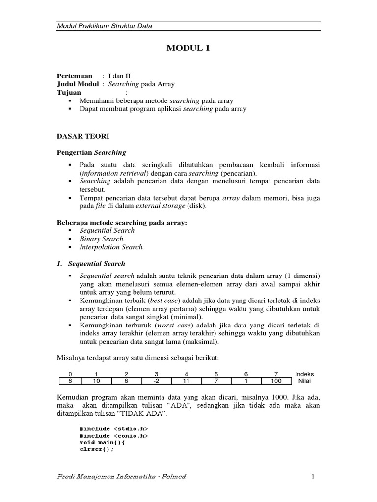 Modul Lab Struktur Data PDF | PDF