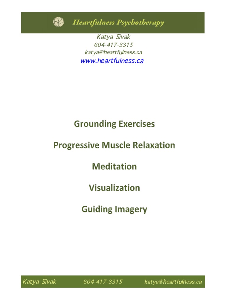 Grounding Exercises | PDF | Relaxation (Psychology) | Meditation