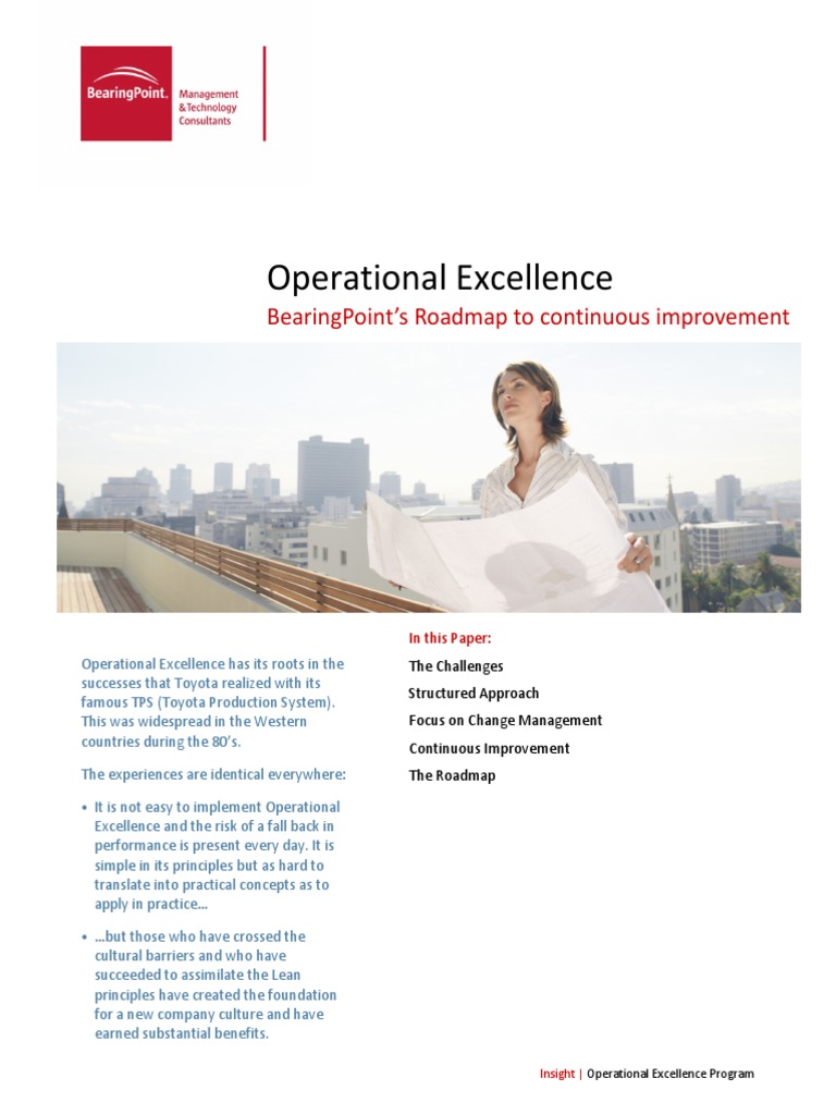 Operational Excellence PDF | PDF | Lean Manufacturing | Strategic ...