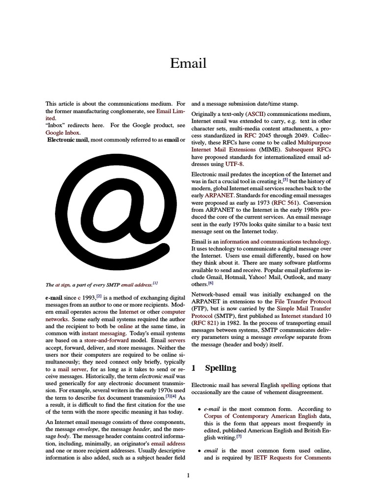 Email History and Facts | Download Free PDF | Email | Email Spam