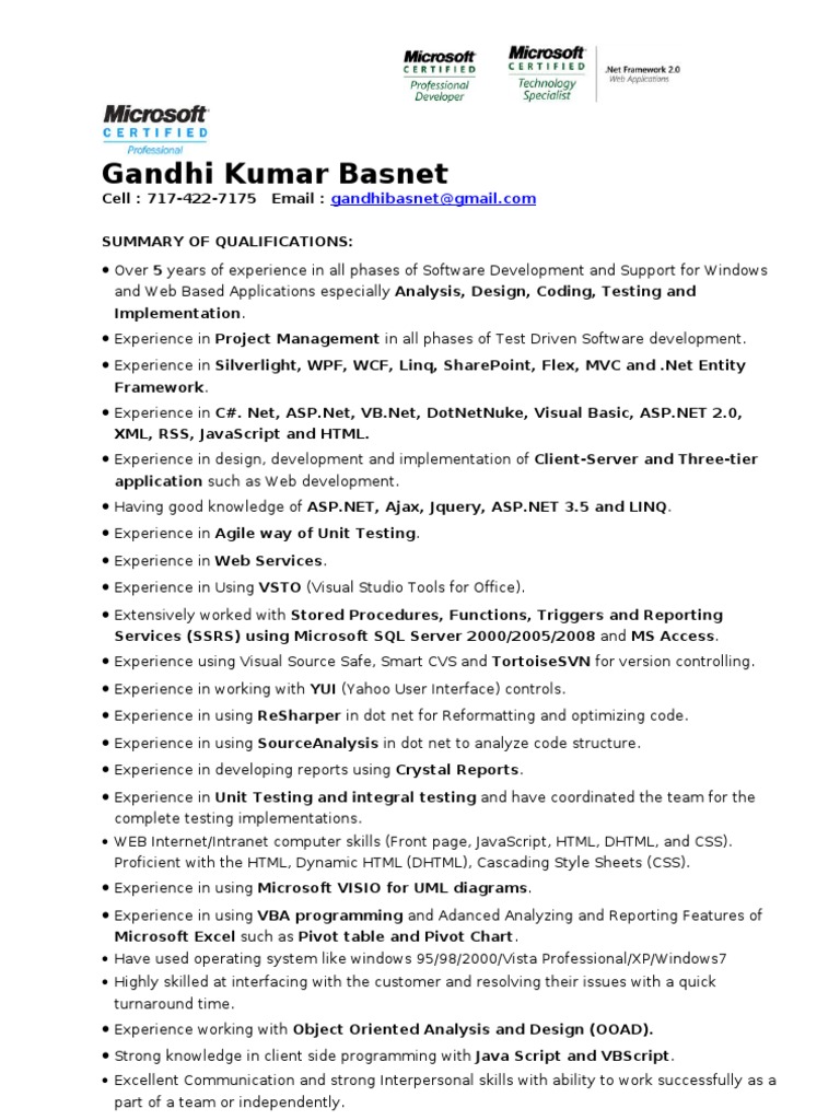 DotNet Developer | Download Free PDF | Microsoft Sql Server | Java Script