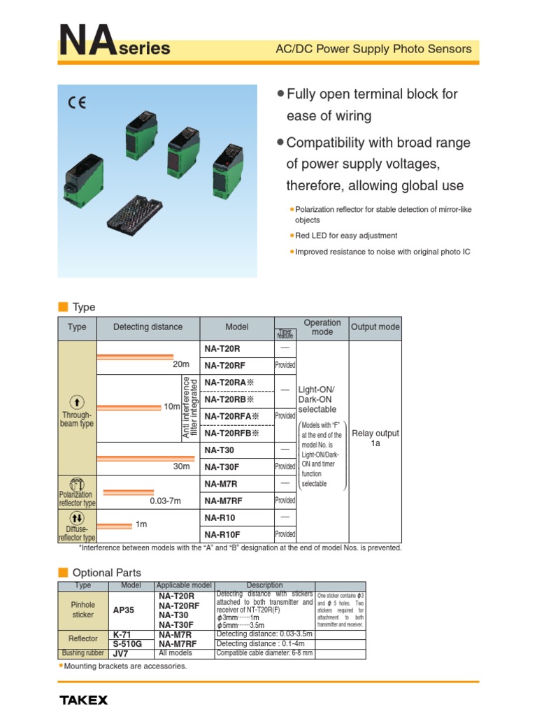 Takex NA-M7R Data Sheet | PDF | Power Supply | Relay