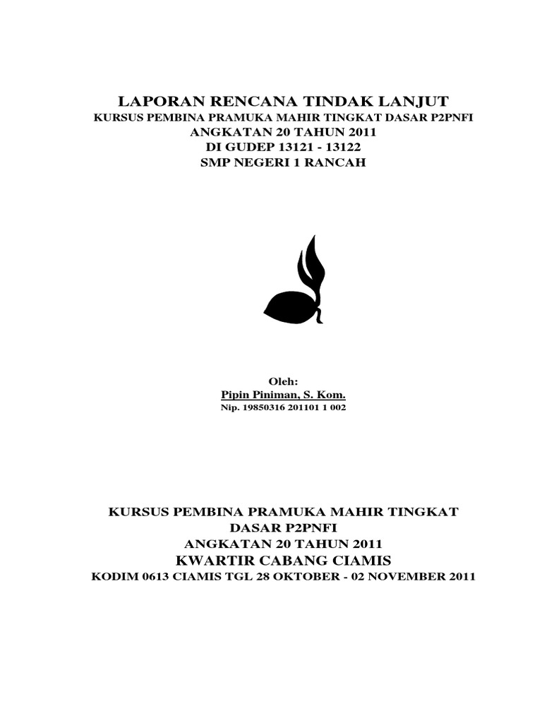 Contoh Laporan RTL KMD PDF | PDF | Karier & Perkembangan | Sains ...