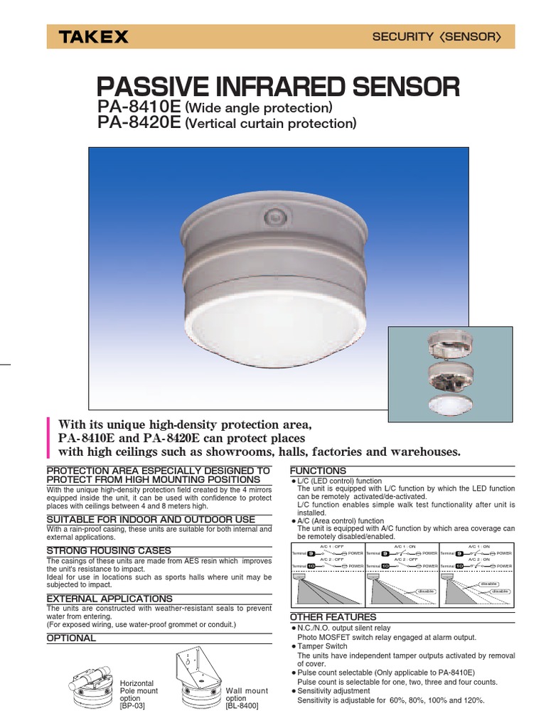 Takex PA-8410E Data Sheet | PDF | Relay | Switch