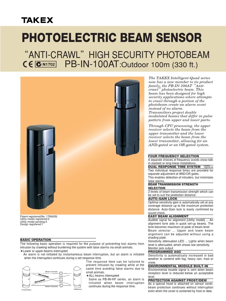 High Security Photoelectric Beam Sensor | PDF | Relay | Electrical ...