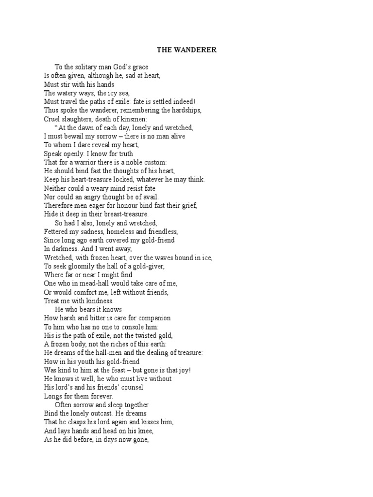 The Wanderer | PDF