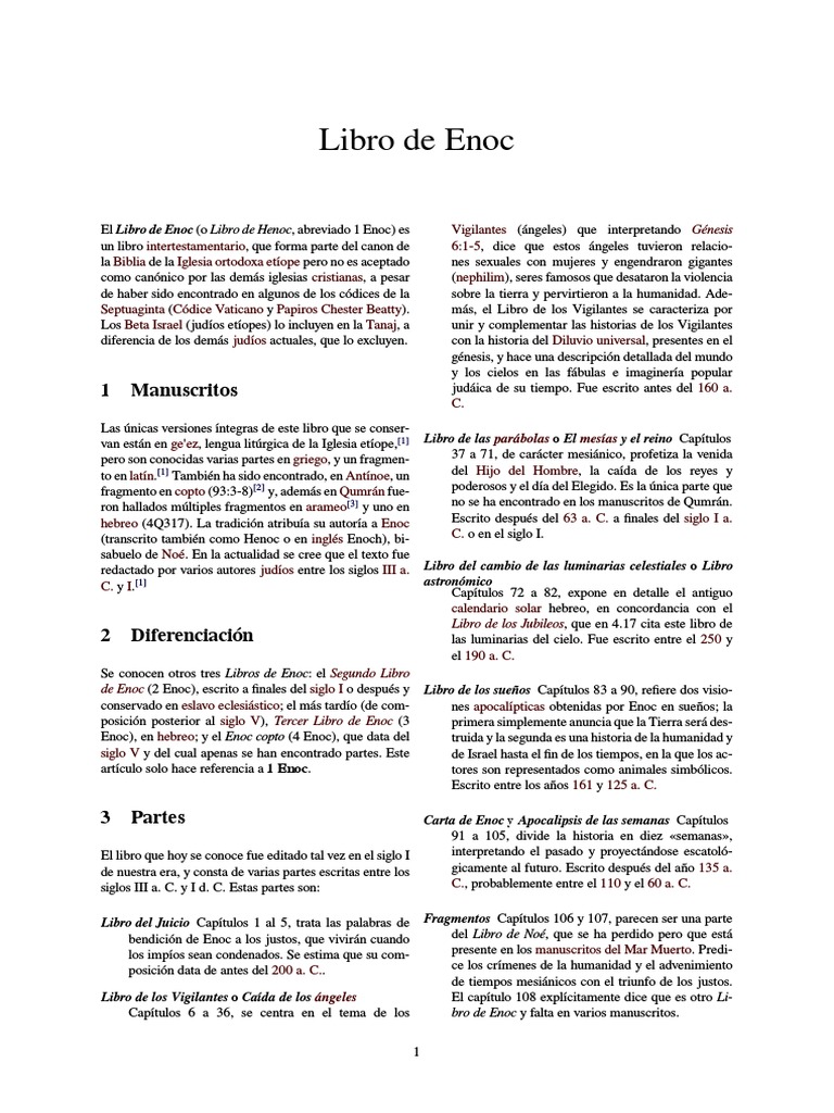 Libro de Enoc | PDF | Libro de Enoc | Literatura religiosa