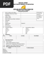 Indian Army Form PDF | PDF | Identity Document | Government