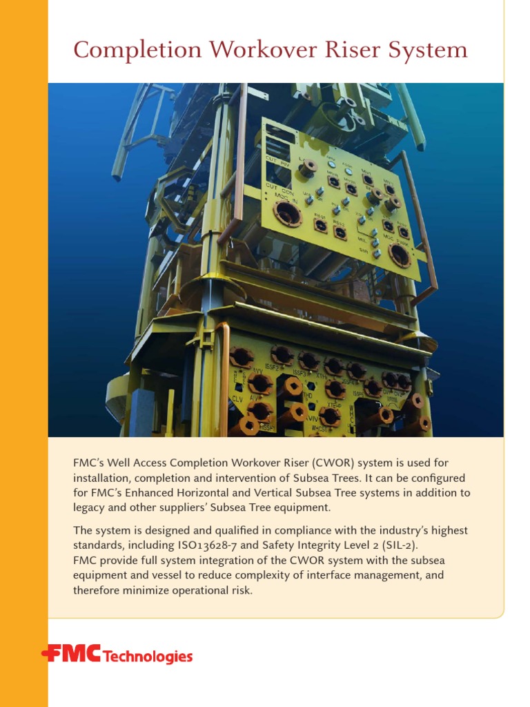 Completion Workover Riser System | Download Free PDF | Subsea ...