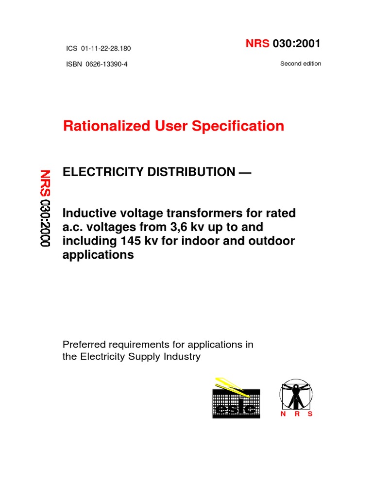 NRS 030 - Voltage Transformers | PDF | Transformer | Fuse (Electrical)