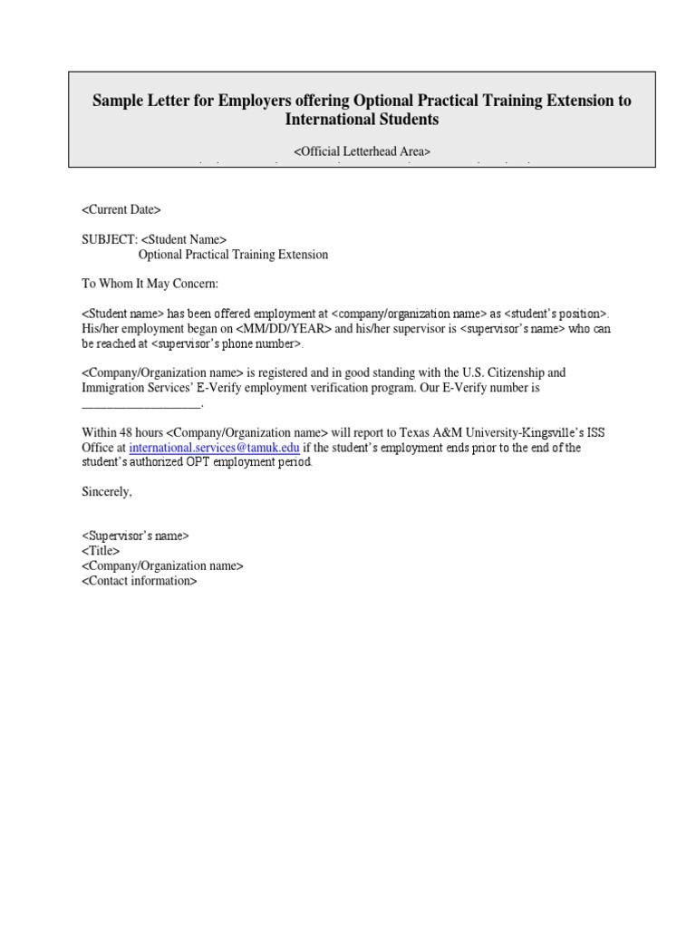 Sample Employer Letter | PDF