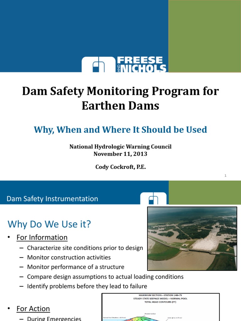 Dam SafeDam Safety Monitoring Program For Earthen Dams | PDF | Dam ...
