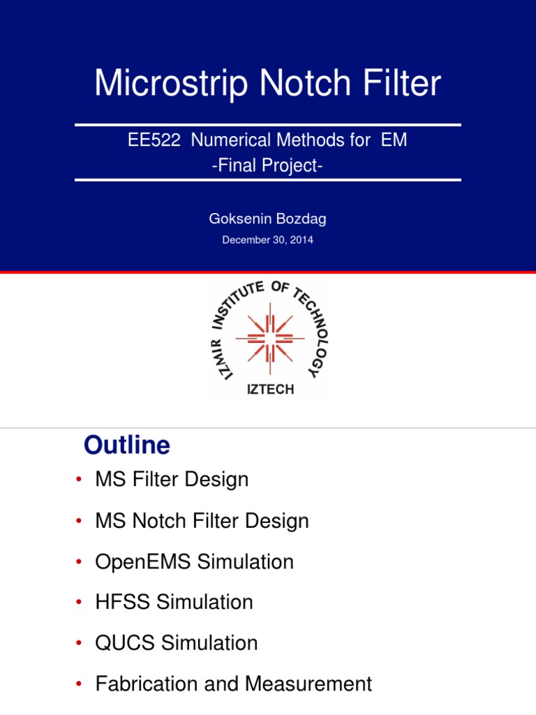 Microstrip Notch Filter Design Overview | PDF | Electronic Filter | Low ...