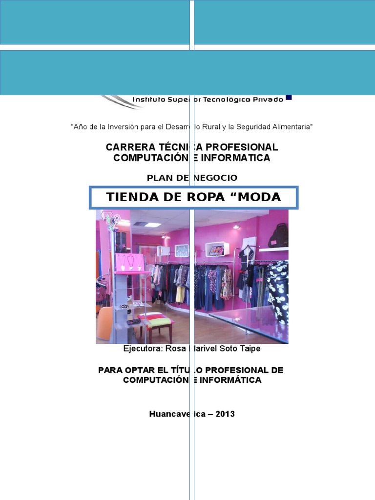 Proyecto de Tienda de Ropa Juvenil | PDF | Plan de negocios | Marketing