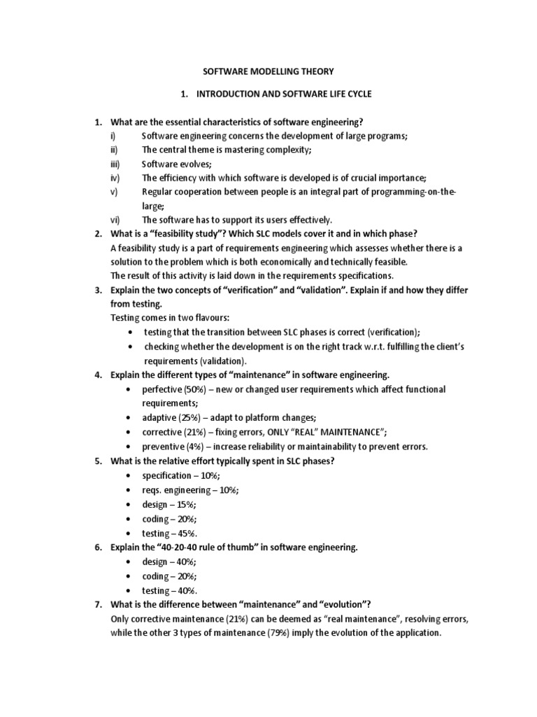 Software Modelling Preparatory Questions Pdf Software Prototyping Class Computer Programming