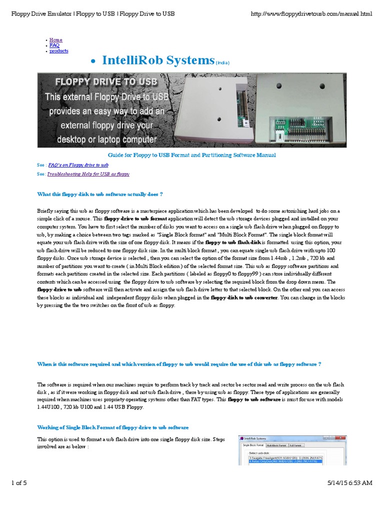 Floppy Drive Emulator 2 - Floppy To USB - Floppy Drive To USB | PDF ...