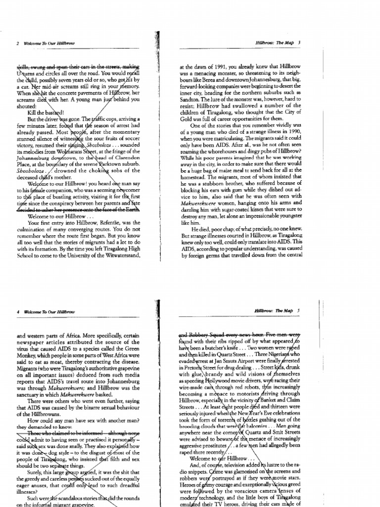 Phaswane Mpe - Welcome To Our Hillbrow | PDF