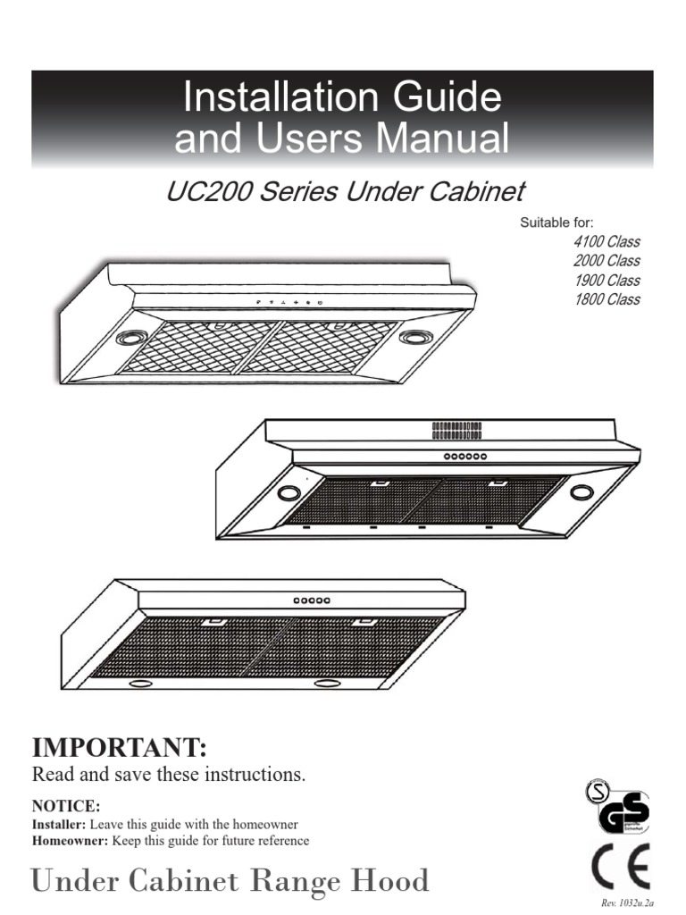 Installation Guide and Users Manual: UC200 Series Under Cabinet | PDF ...
