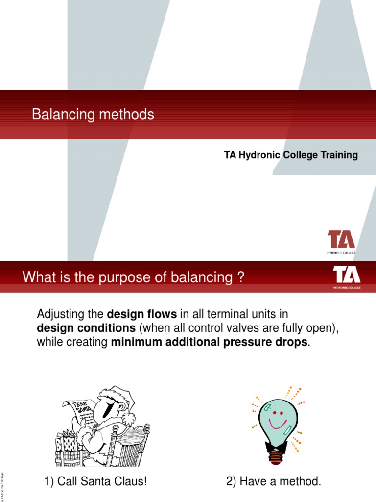 TA Balancing Methods | PDF | Valve | Fluid Dynamics