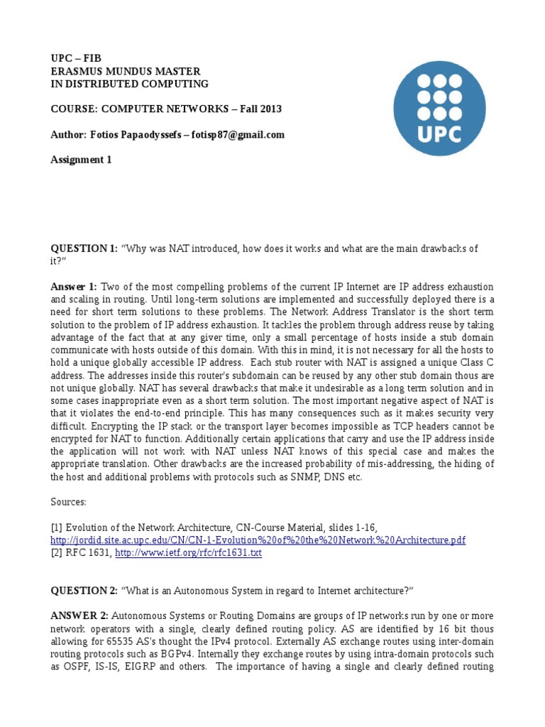 Computer Networks Questions | PDF | I Pv6 | Ip Address