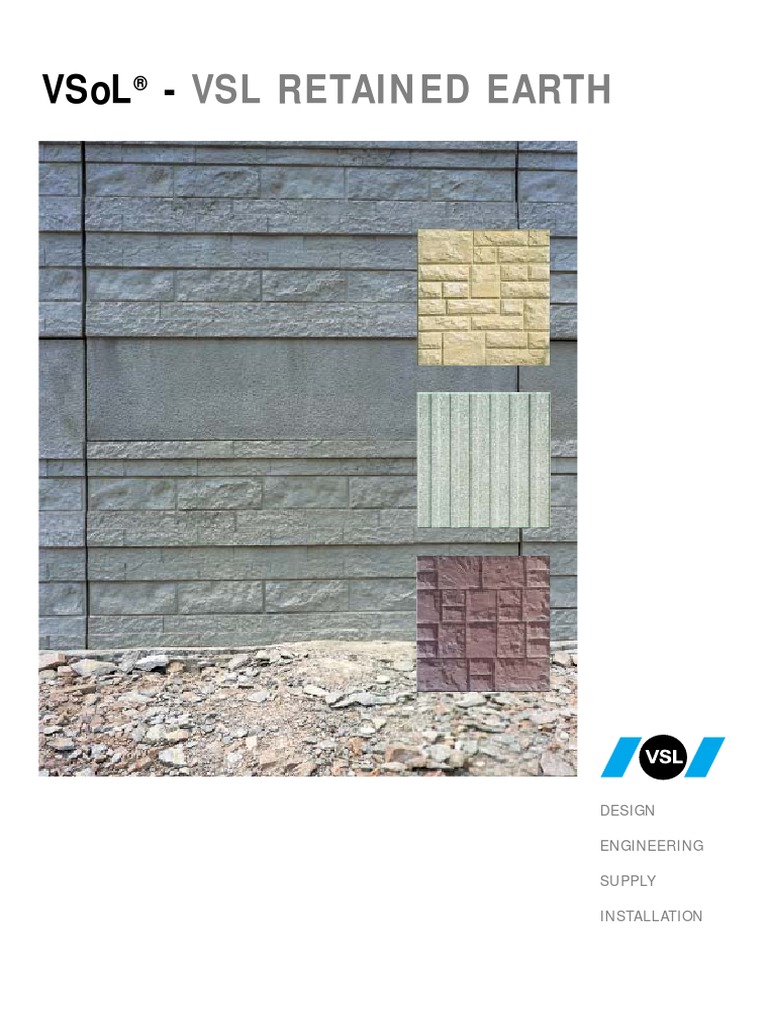 VSoL VSL Retained Earth en | PDF | Polymers | Wall