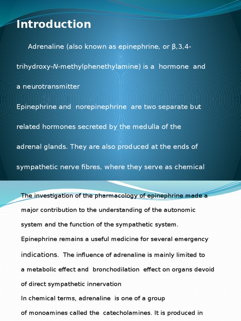 Adrenaline | PDF | Epinephrine | Medical Specialties