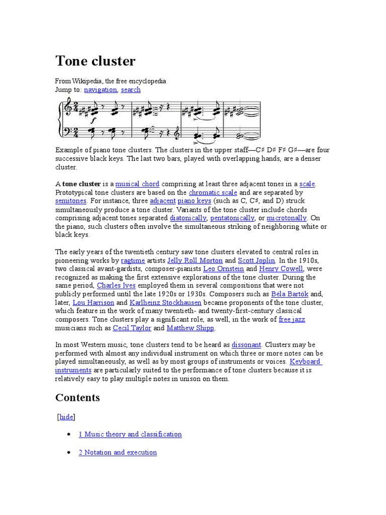 Tone Cluster | Interval (Music) | Scale (Music)