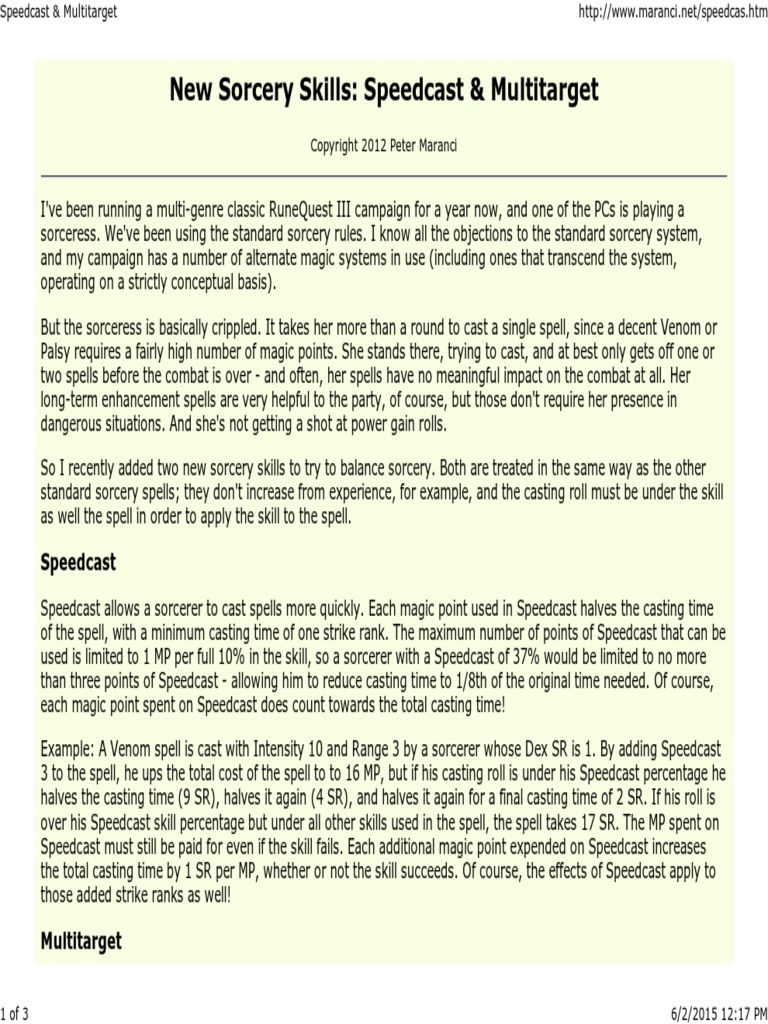Speedcast & Multitarget | Download Free PDF | Magician (Fantasy) | Magic (Paranormal)