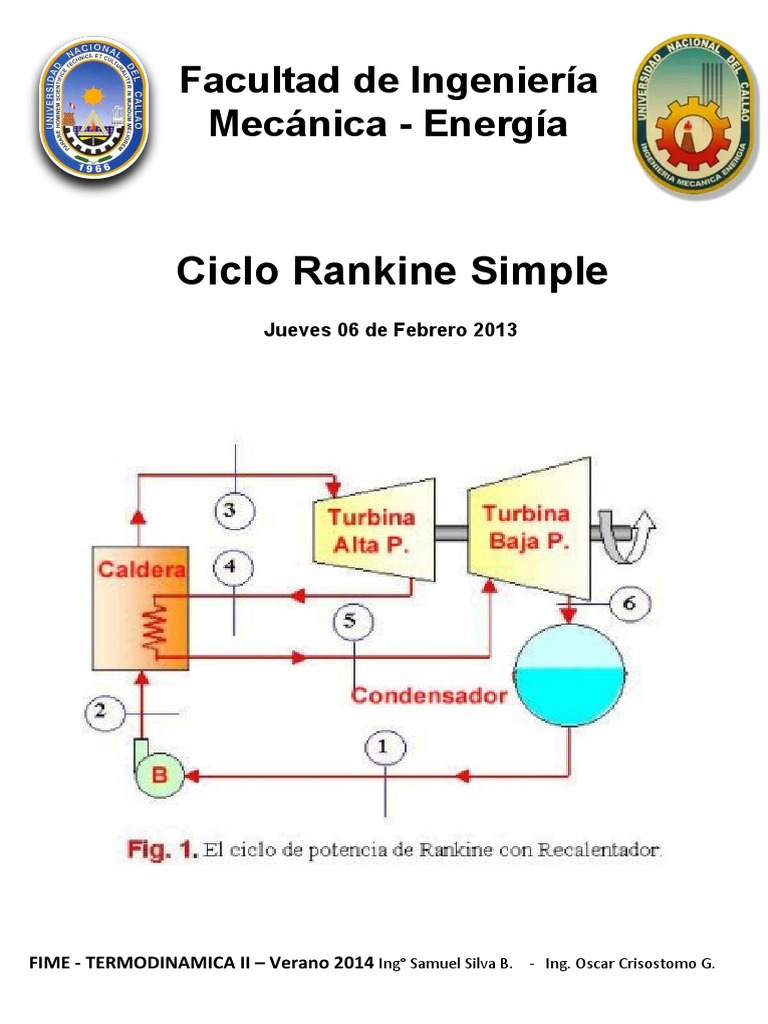 Análisis de ciclos Rankine con diferentes configuraciones y cálculo de ...