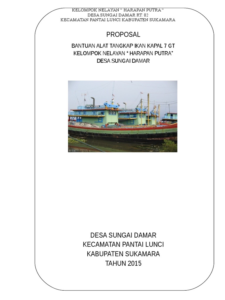 Proposal Bantuan Kapal Ikan | PDF | Memasak, Makanan, & Anggur
