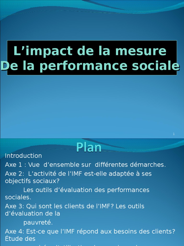 La Mesure de La Performance Sociale Finale | Télécharger gratuitement ...